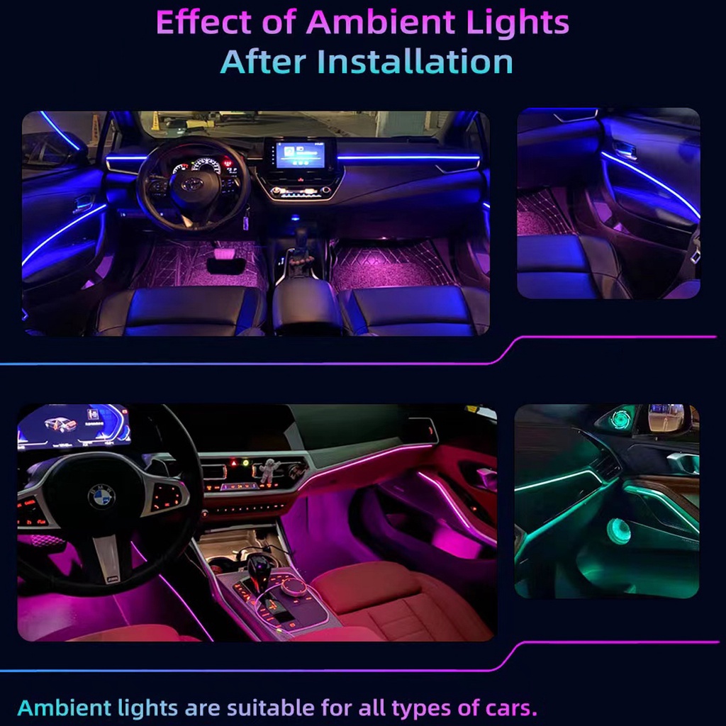 Jual Ambient Light Lampu LED RGB Interior Kabin Mobil Premium 18 Titik ...