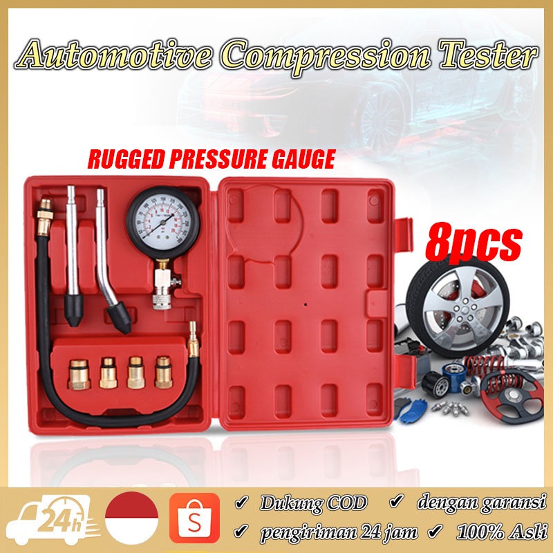Jual Ready ya,cod 8Pcs Tester Kompresi Silinder Mesin Mobil Alat ...