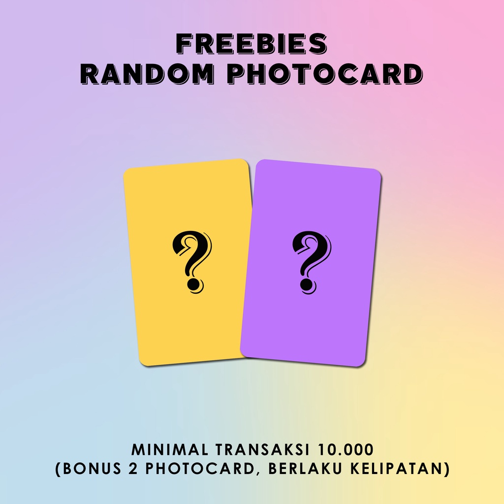 Jual FREEBIES RANDOM PHOTOCARD | Shopee Indonesia