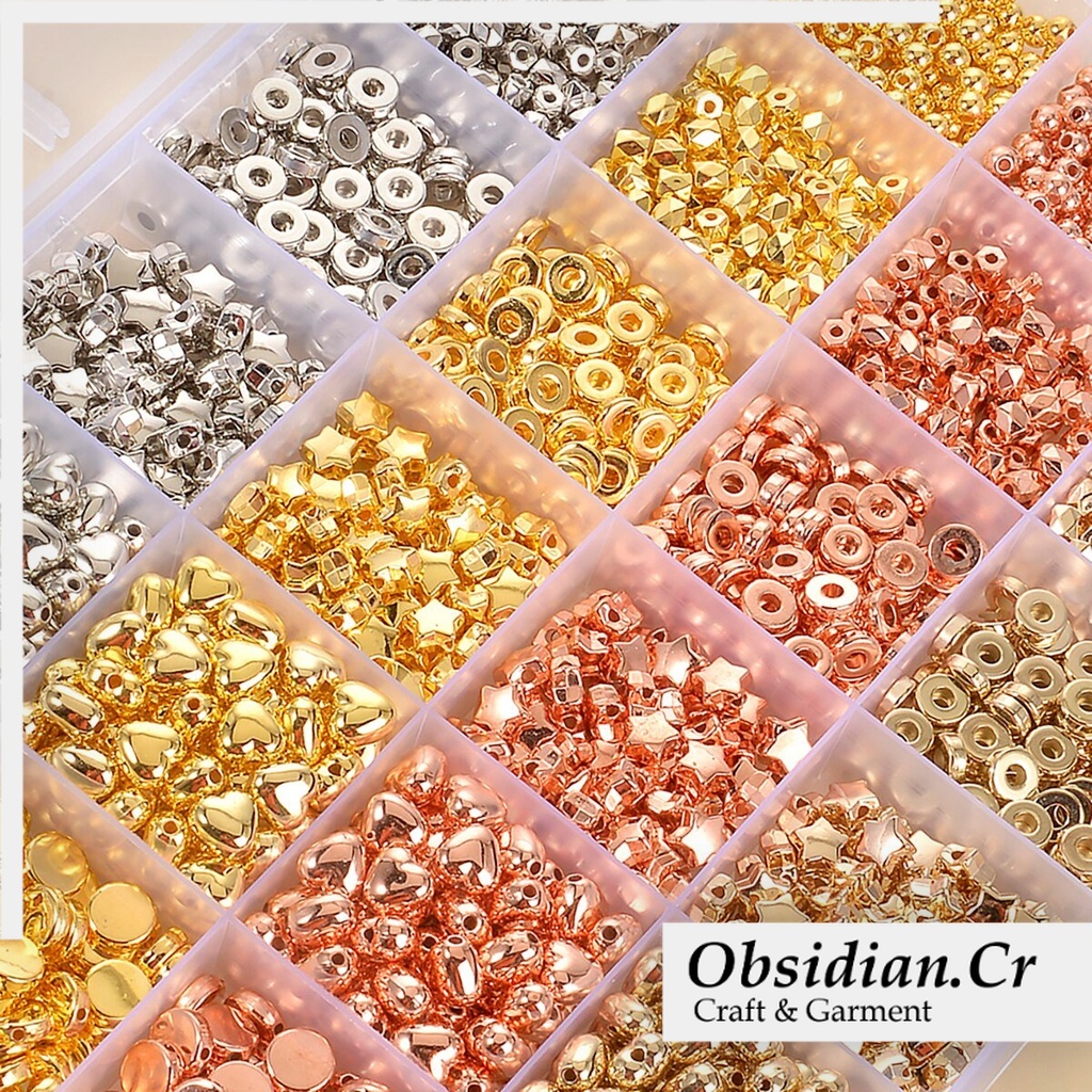 Jual Manik Charm Spacer - Monte Metalik 10grm Bahan Kerajinan DIY ...