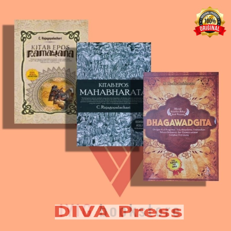 Jual paket buku kitab epos mahabharata/kitab epos ramayana edisi asli ...