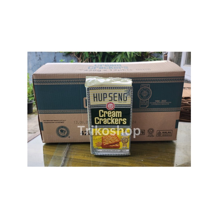 Jual Biskuit Hup Seng Cream Asin cap Ping Pong / 1 Dus isi 12 x 428gr ...