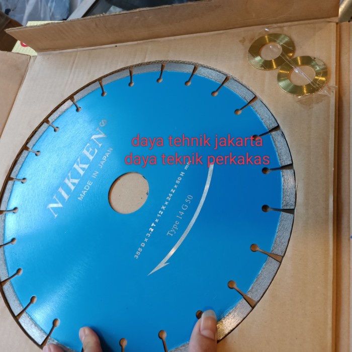 Jual diamond wheel 14" nikken Japan / pisau cutter aspal nikken 350mm ...