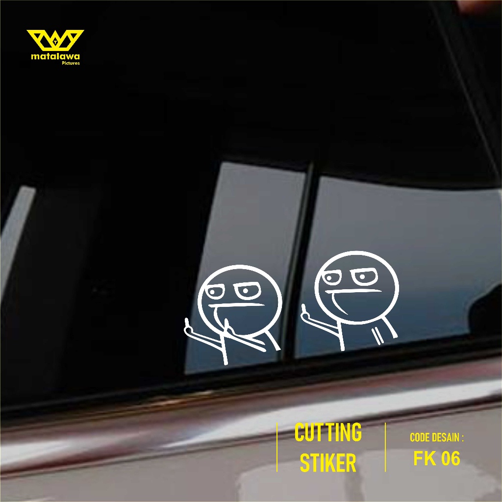 Jual Stiker Emote Middle Finger Fucek Motor Kaca | Shopee Indonesia