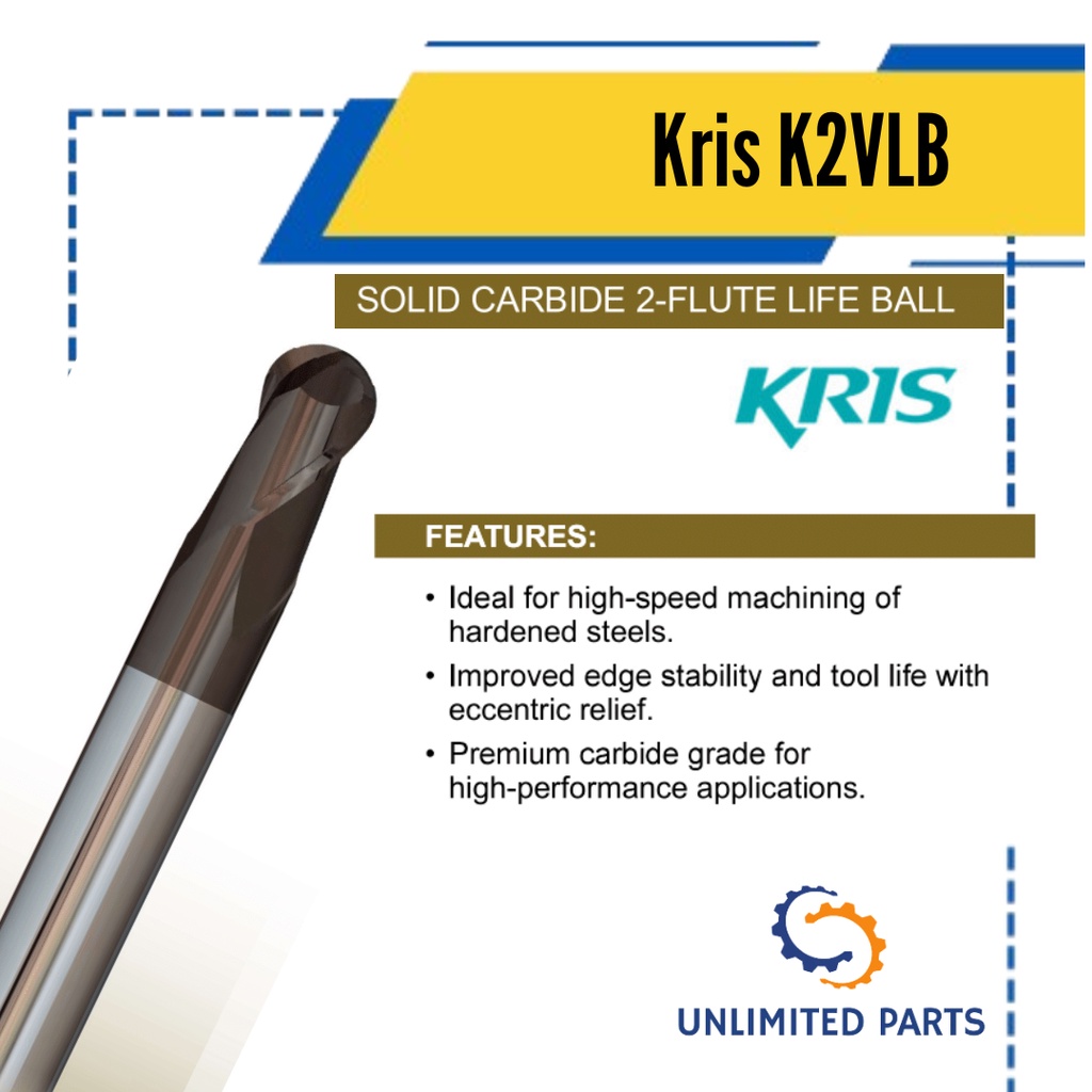 Jual Vision Series - EndMill Kris K2VLB - Solid Carbide 2 Flute Life ...