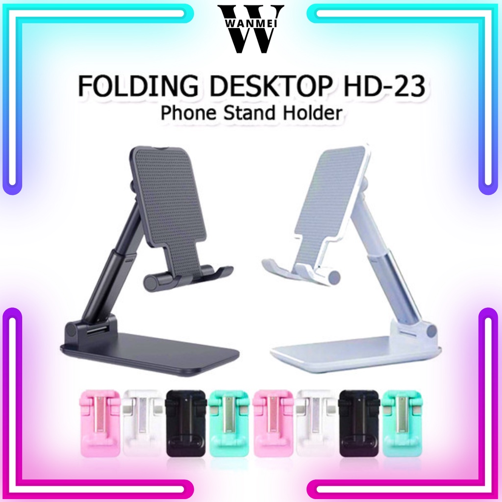 Jual WM Liftable Foldable Phone Holder HD-23 Folding Desktop L305 Stand Lipat Adjustable For ...
