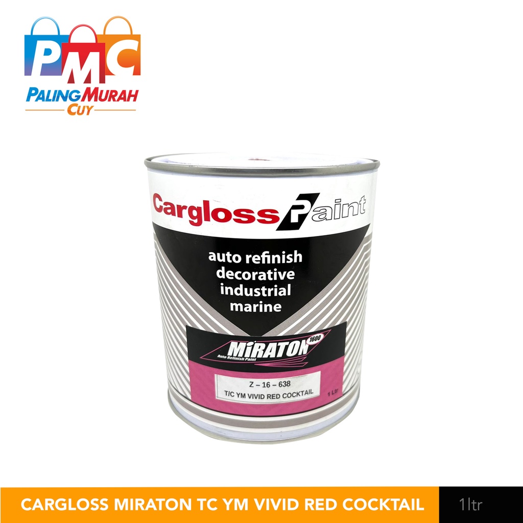 Jual Cat Duco Cargloss Miraton TC YM VIVID RED COCKTAIL 1L | Shopee ...