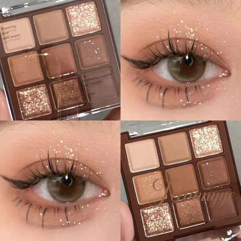 Jual COD ️ Palette 9 Warna Matte Smokey Pigmented Chocolate Matte ...