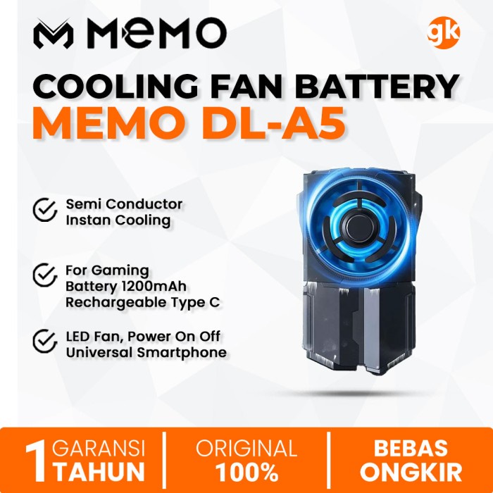 Jual MEMO Cooling Fan Cooler HP DLA5 Semiconductor Radiator Battery ...