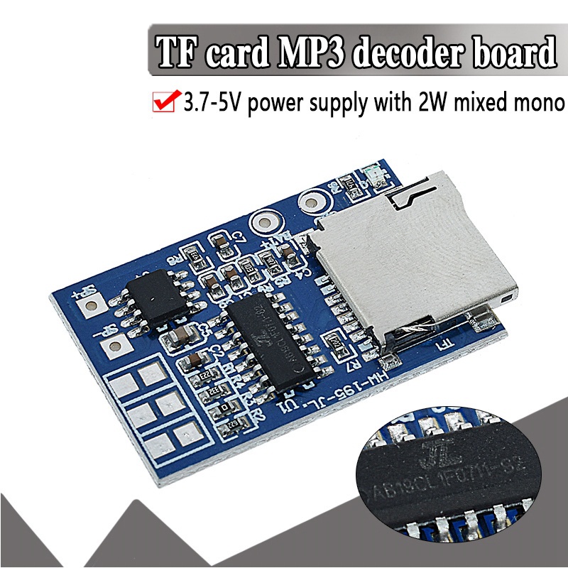 Jual Modul TF Card MP3 Decoder Board Plus Mono 2W Amplifier | Shopee ...