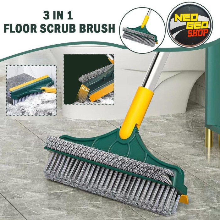 Jual Sikat Gagang 3in1 Pembersih Lantai Kamar Mandi WC Rumah | Shopee ...