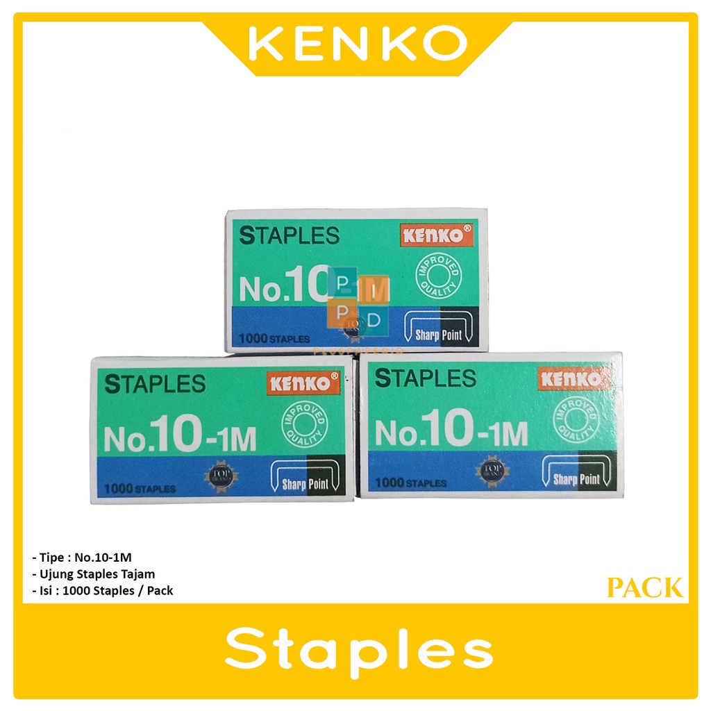 Jual KENKO - Refill Staples No.10-1M Isi Staples - Pack | Shopee Indonesia