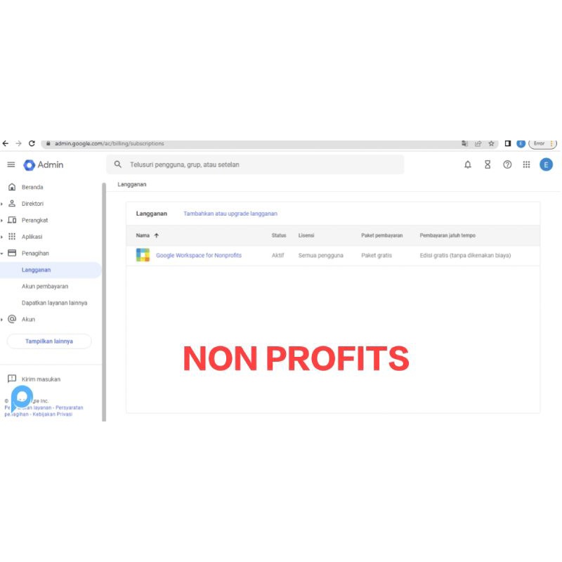 Jual Gsuite workspace Super Admin NonProfit (BUKAN EDUCATE) | Shopee Indonesia