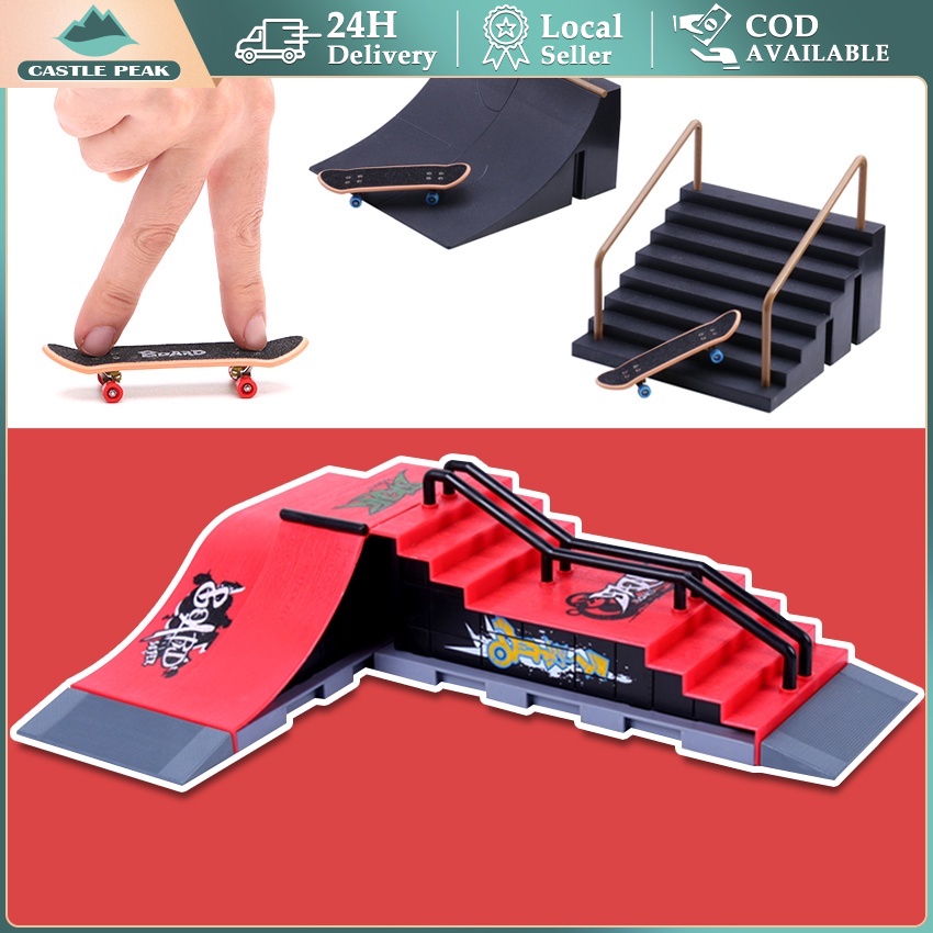 Jual Skate Park Ramp Parts for Tech Decks Fingerboard Finger Board Parks skateboard jari ...