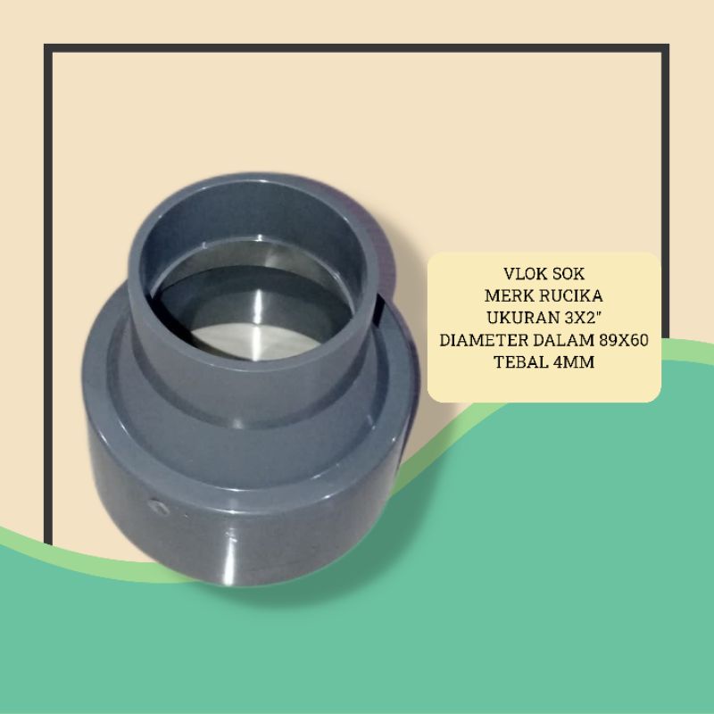 Jual RUCIKA VLOK SOCK 3 x 2 INCH / REDUCER 3X2 INCH - FITTING PIPA PVC ...