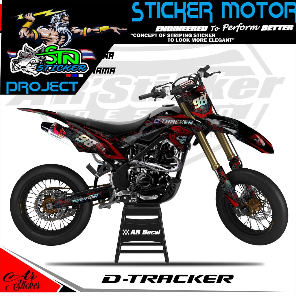 Jual Decal D-tracker Hologram Pelangi, Chrome - Decal Stiker Full body ...