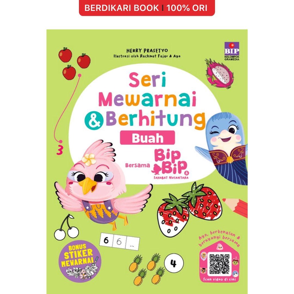 Jual Berdikari - Seri Mewarnai dan Berhitung: Buah Bersama Bip dan Sahabat Nusantara - Gramedia ...