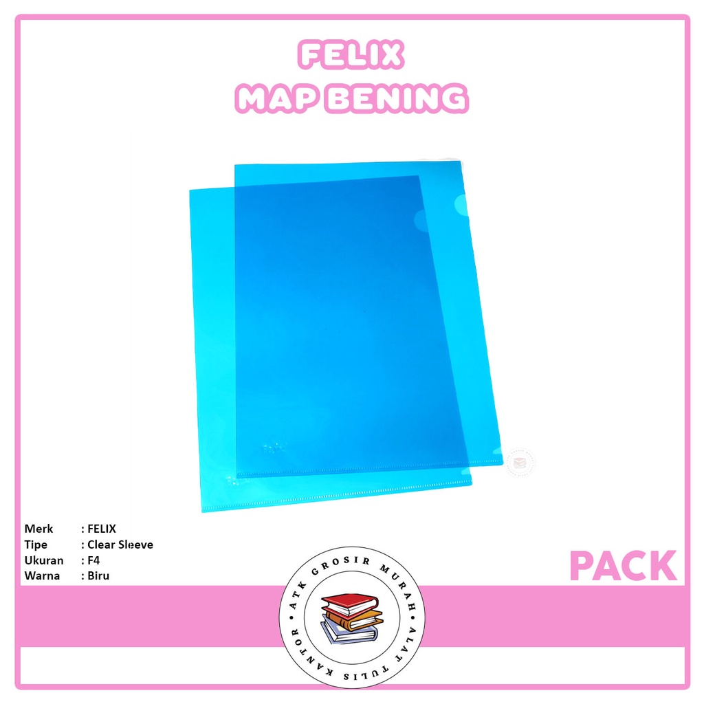 Jual FELIX - Map L Folio Biru - Pack | Shopee Indonesia
