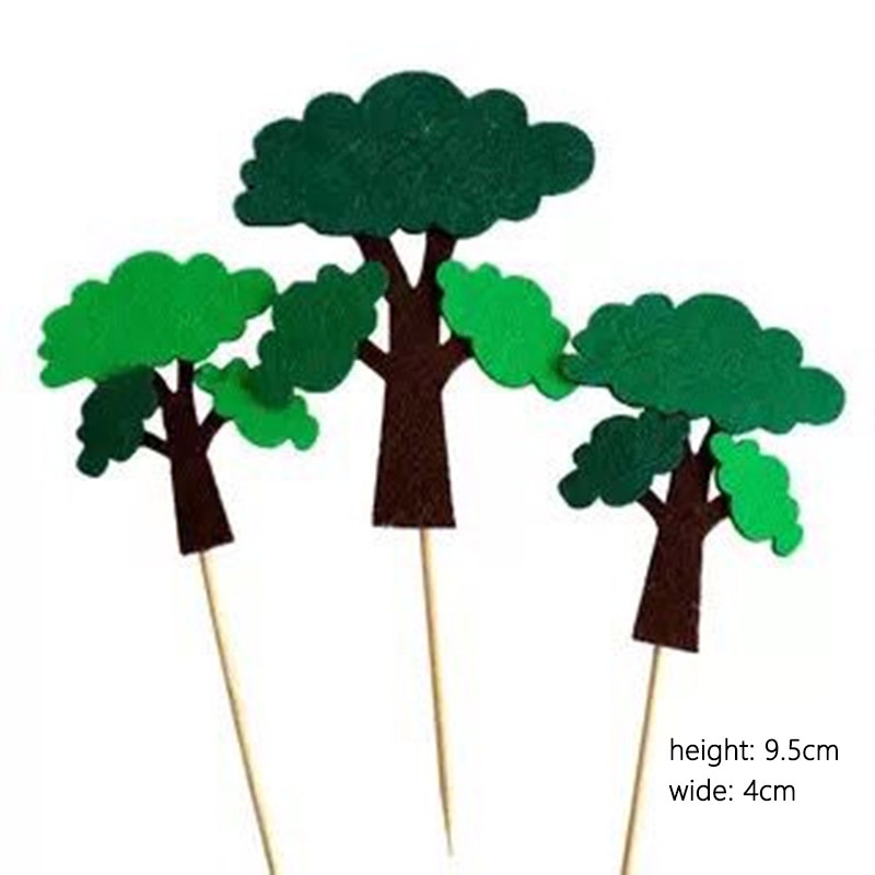 Jual 3 pcs Topper Kue Pohon Hutan Tema Hewan Safari Hutan Tema Hewan ...