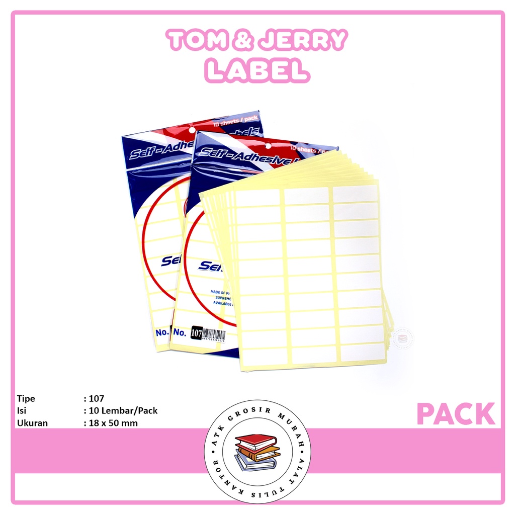 Jual TOM & JERRY - Label Paper No.107 - Pack | Shopee Indonesia