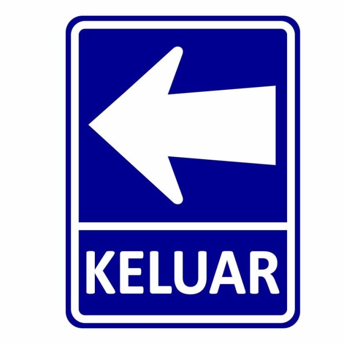 Jual Rambu Petunjuk Arah Kiri 45cm x 30 cm plat akrilik | Shopee Indonesia