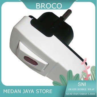 Jual COLOKAN LISTRIK BROCO STEKER ON OFF SAKLAR + LAMPU PUTIH 13311 ...