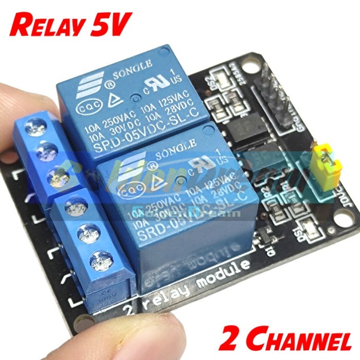 Jual ECO Relay 5v 2 Channel 250VAC 30VDC 10A Arduino Low High Level Trigger | Shopee Indonesia