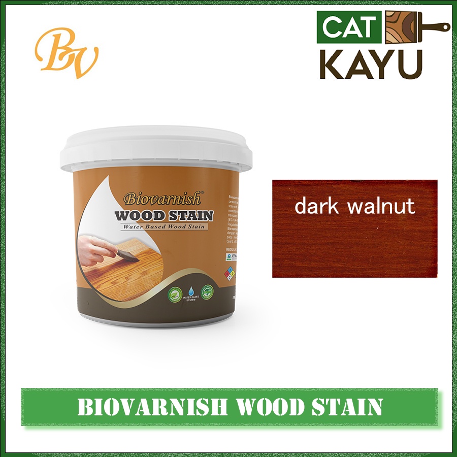 Jual Biopaint Pernis Kayu Bio Varnish Wood Stain Dark Walnut Cat Kayu ...