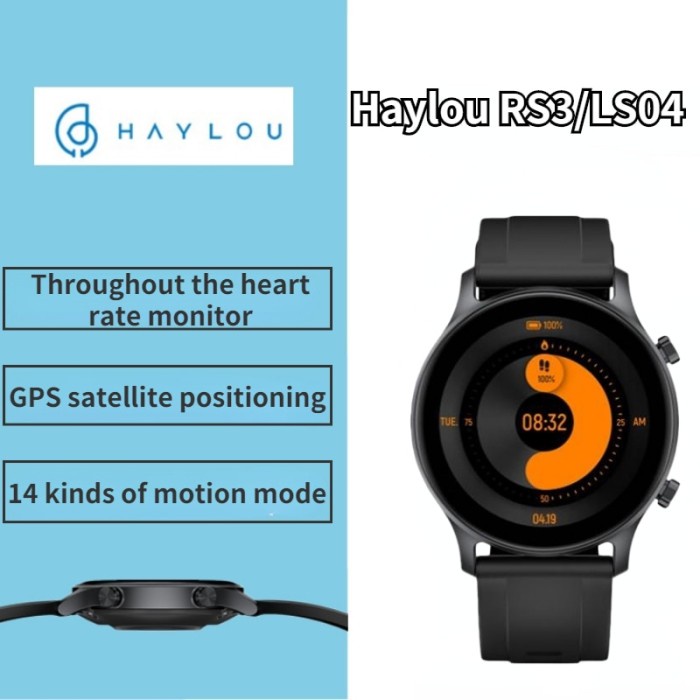 Jual Haylou RS3 LS04 Smartwatch GPS Waterproof 5ATM Amoled Display SPO2 Garansi Resmi | Shopee ...