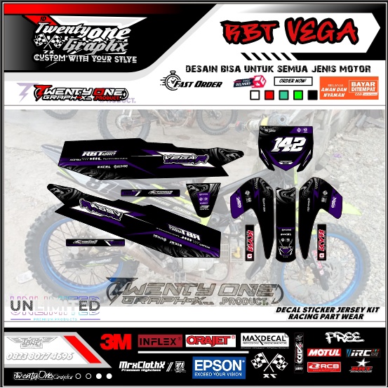 Jual DECAL STIKER Rbt Vega R new OLdracing art kekinian⭐ BEBEK TRAIL ...