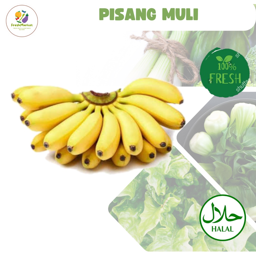 Jual Pisang Muli Buah Segar 1 Sisir Freshmarketlampung | Shopee Indonesia