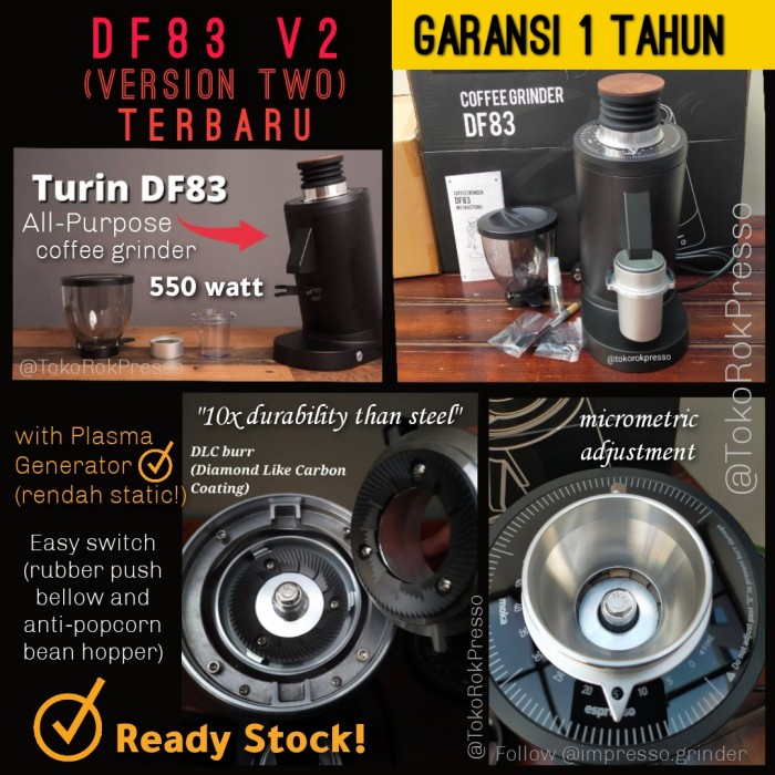 Jual DF83 coffee grinder all purpose 83mm burr- DF83 Solo / Turin / G ...