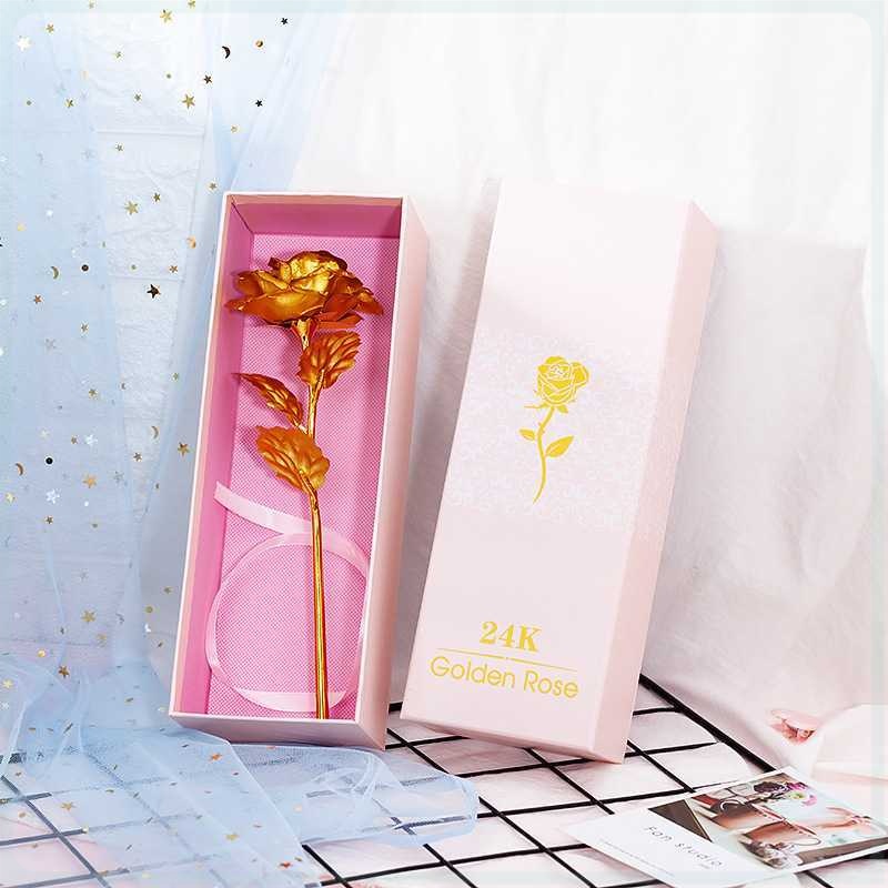 Jual Wonder Time Bunga Mawar Dekorasi Gold Foil Flower 24K Galaxy Rose ...