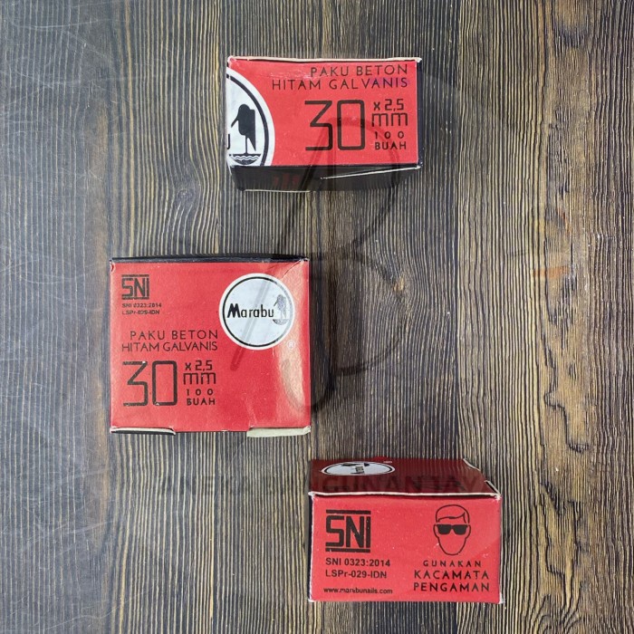 Jual Paku Beton HITAM MARABU 30mm / Paku Beton / Paku Tembok MARABU ...