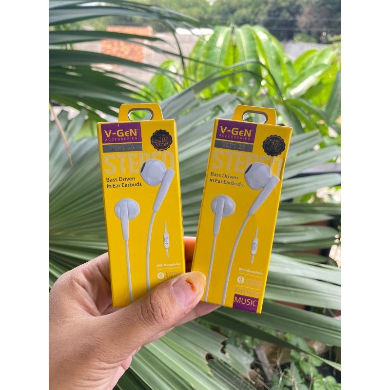 Jual EARPHONE V-GEN VEP1-29 bass driven in ear earbuds original VGEN ...