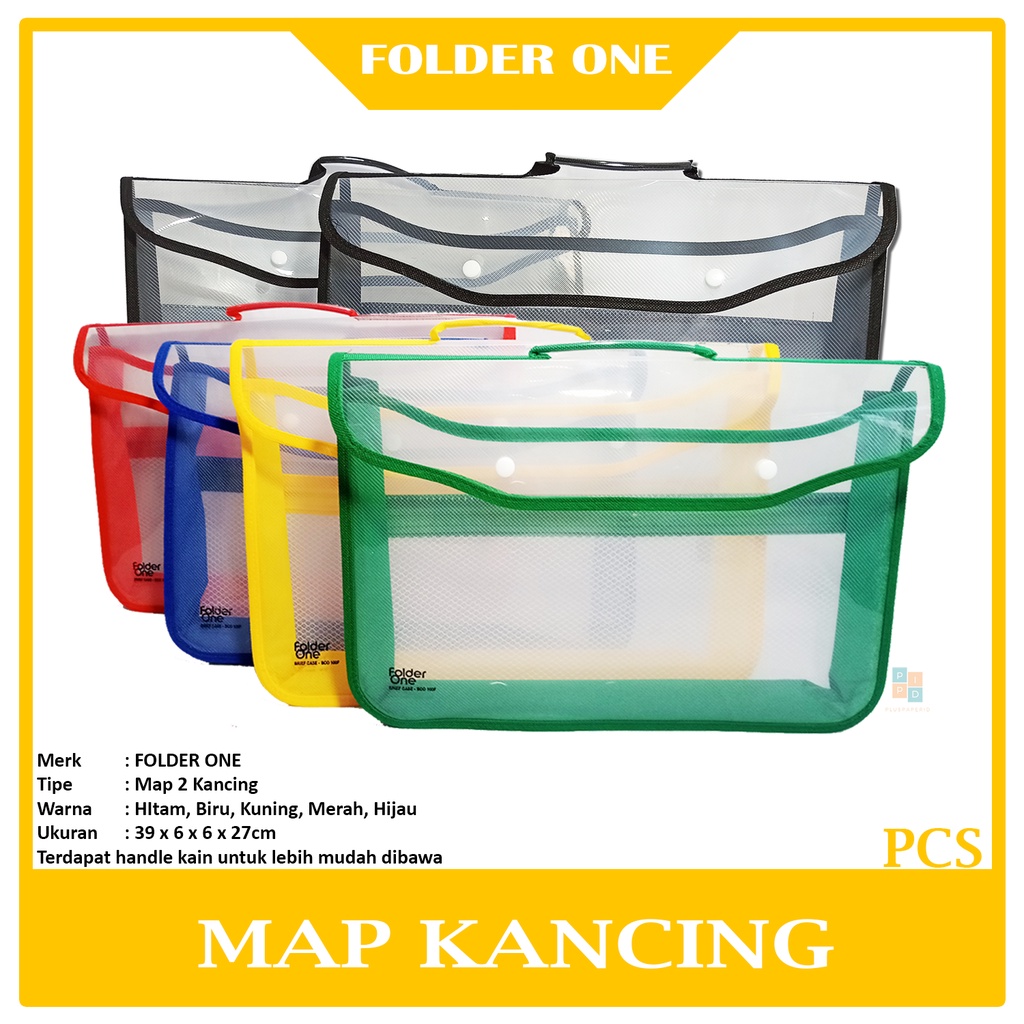 Jual FOLDER ONE - Map Kancing Plastik Dengan Jaring Kantong - Pcs | Shopee Indonesia