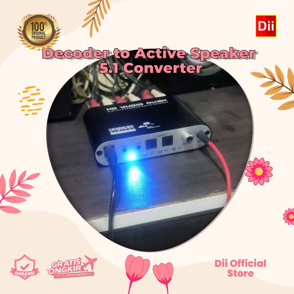 Jual [ COD ] DTS / Dolby AC3 Decoder to Active Speaker 5.1 Converter ...