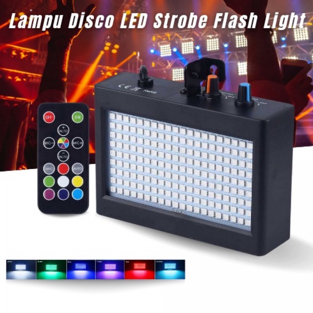 Jual CHINLY Lampu Sorot Strobo LED RGB Panggung Party Flash Light ...
