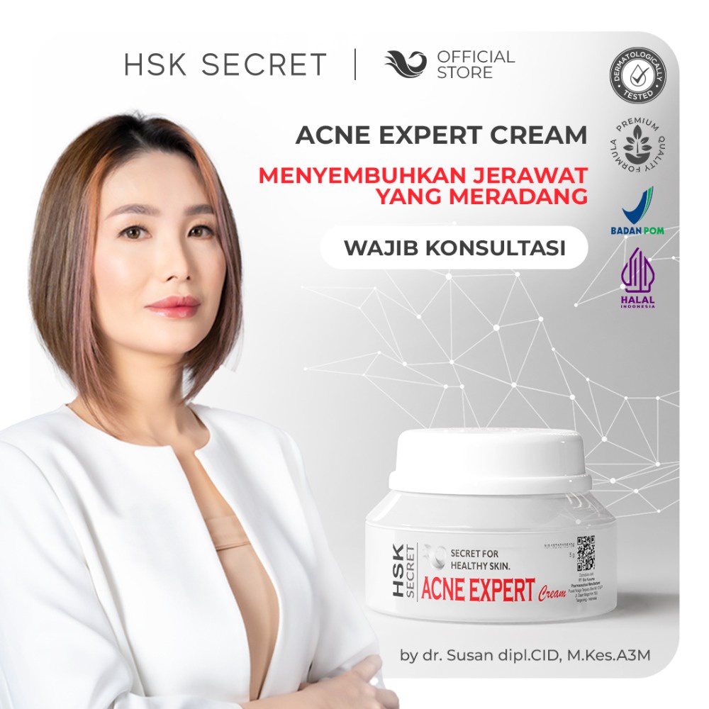 Jual HSK Secret Acne Expert Cream (Totol bagian Jerawat) | Shopee Indonesia