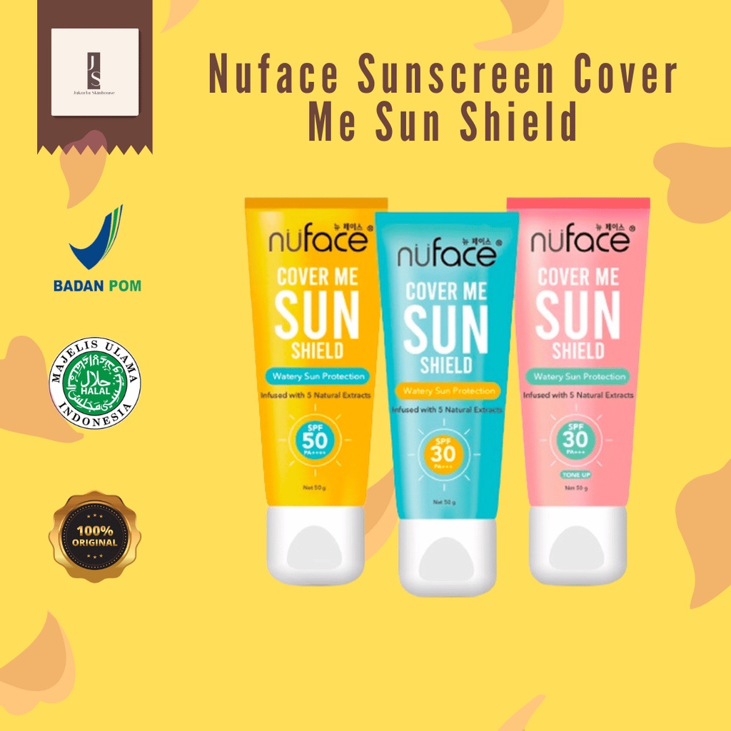 Jual Nuface Sunscreen Cover Me Sun Shield 50gr (100% ORIGINAL & BPOM ...