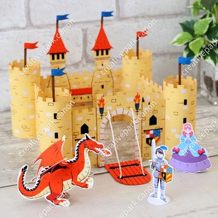 Jual Medieval Adventure Play Set Castle Dragon and Knight papercraft ...