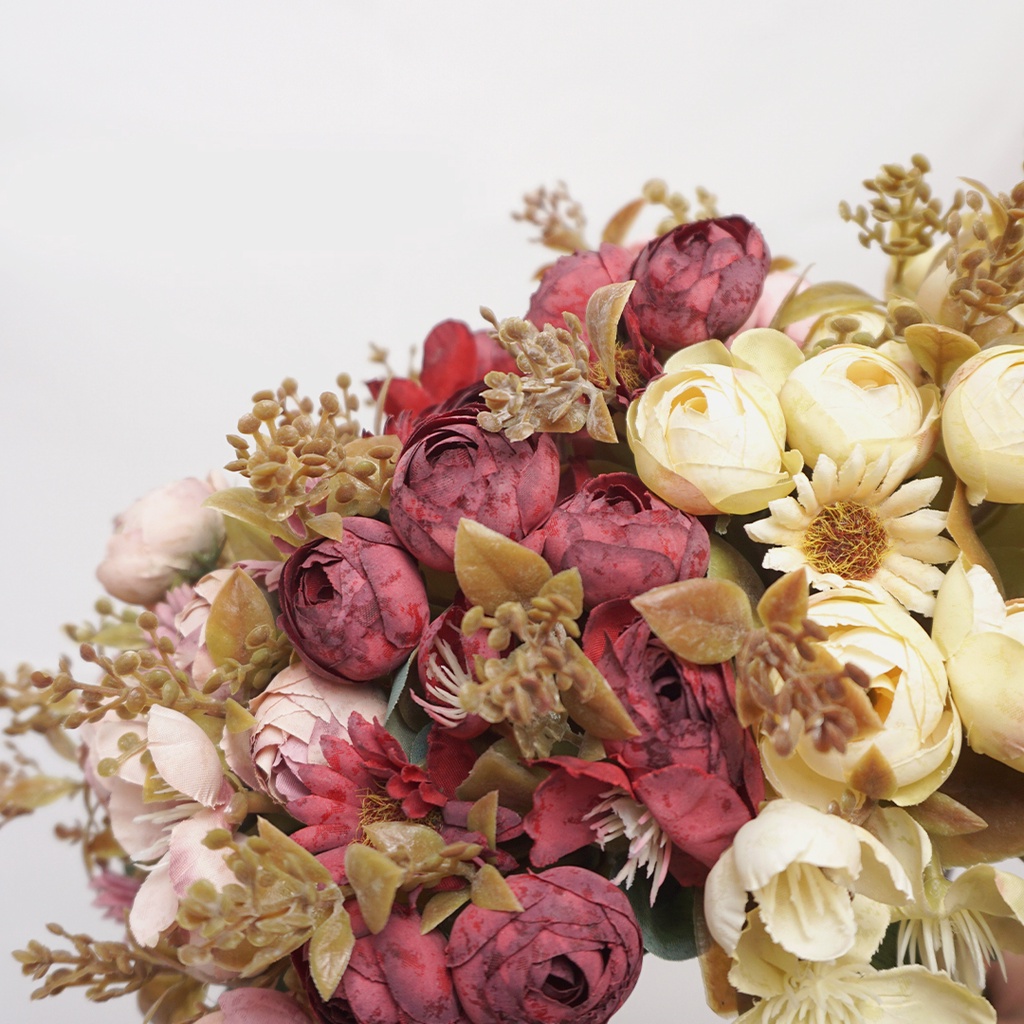 Jual Bunga Hias Plastik Artificial Mawar Daisy Tea Rose Fwr Dekorasi ...