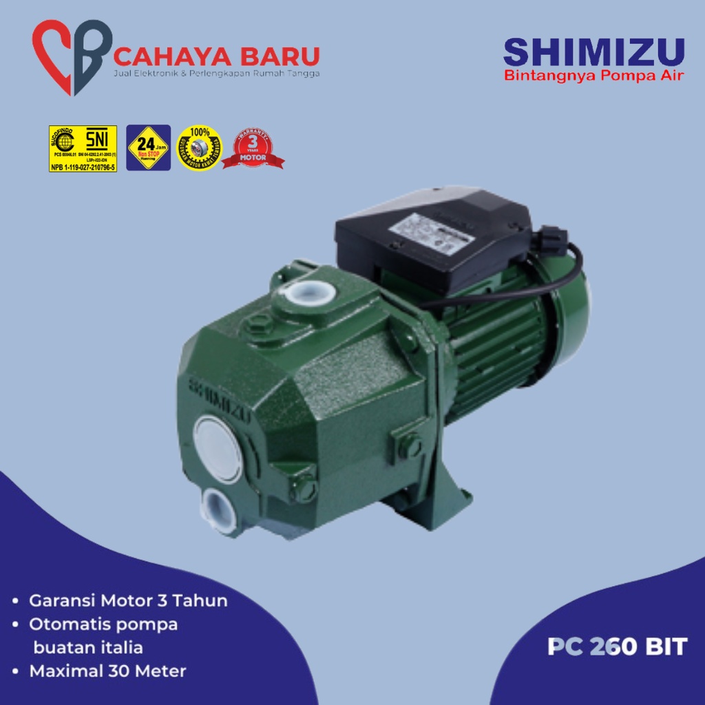 Jual SHIMIZU PC 260BIT POMPA AIR OTOMATIS | Shopee Indonesia