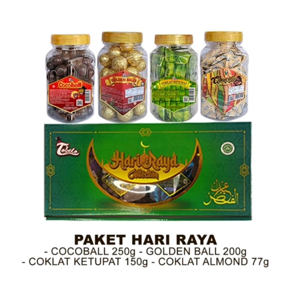 Jual Paket Hampers Coklat Lebaran Tobelo isi 4 Toples | Shopee Indonesia