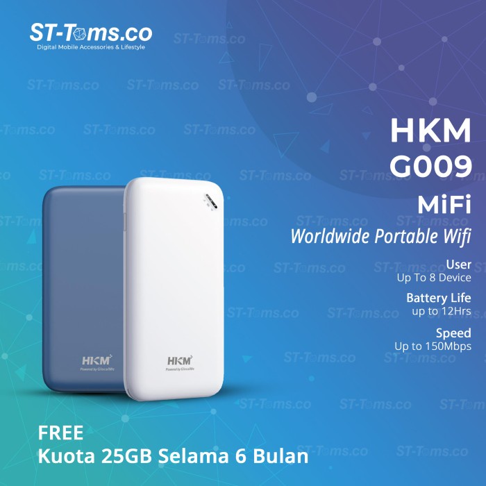 Jual HKM G009 Modem Mifi Worldwide Portable Free Kuota Unlock | Shopee ...
