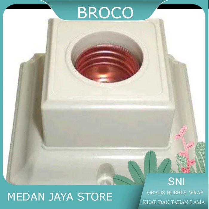 Jual Fitting Lampu Plafon Broco 1210 (B) Fiting Plafon Besar Cream ...