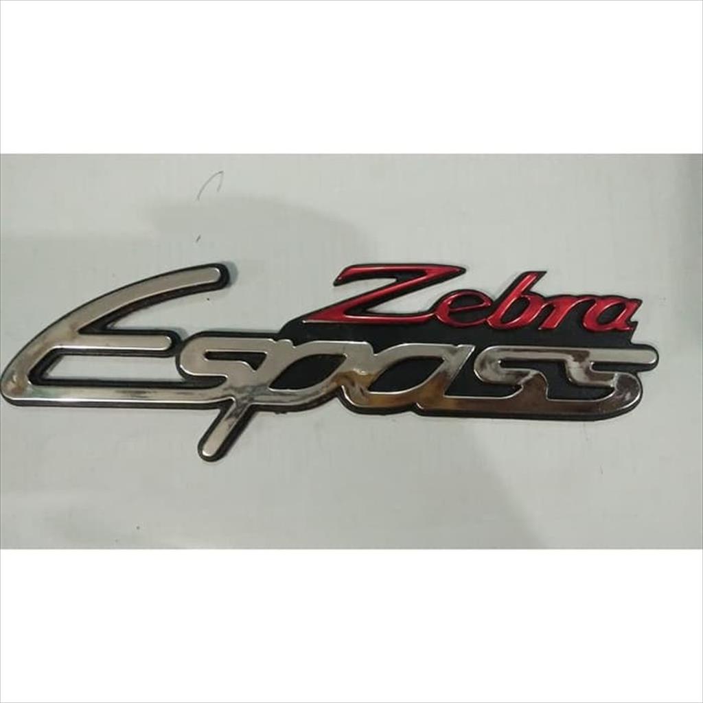 Jual Emblem Logo Sticker Tempelan Tulisan Zebra Espass S-89 S89 24 cm | Shopee Indonesia