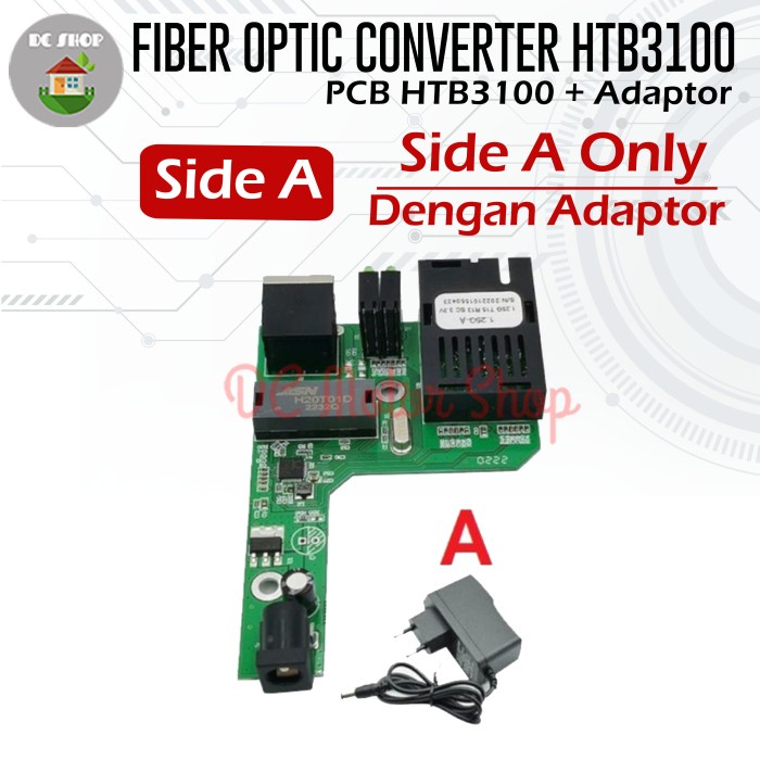 Jual PCB NETLINK HTB-3100 A B Side A Side B Fiber Optic Media Converter ...
