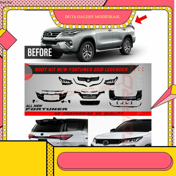 Jual Bodykit Toyota All New Fortuner Legender Upgrade Body Kit Fortuner ...