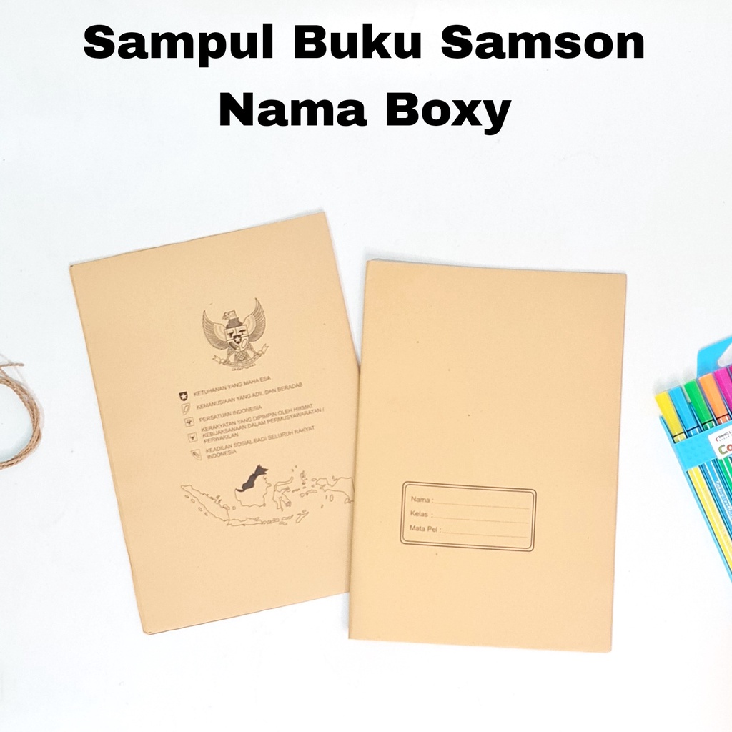 Jual GG Sampul Buku Kraft Samson Nama Boxy (20lb) BigBoss/ Sampul Buku ...
